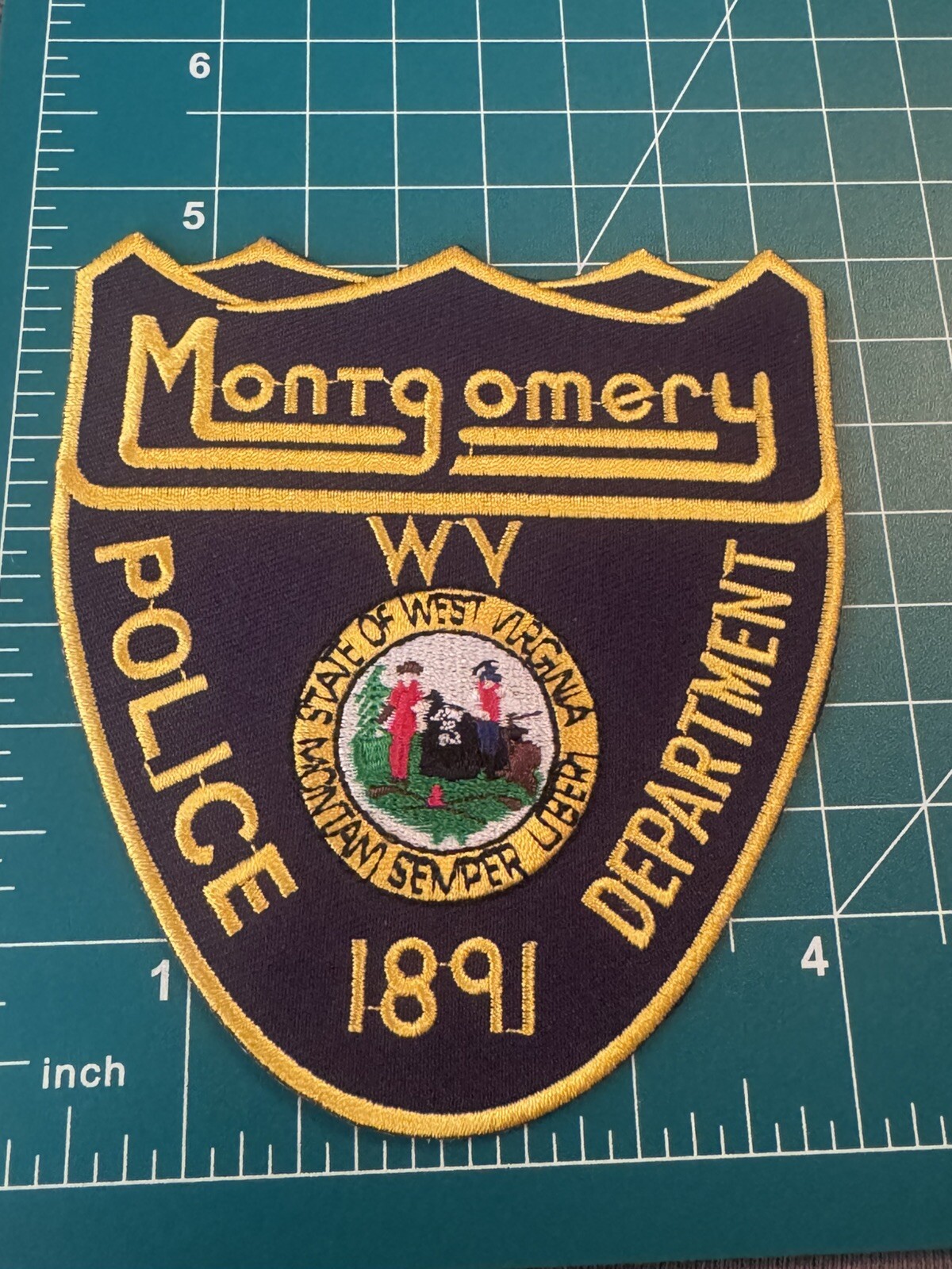 Montgomery Gold Police Patch - West Virginia | eBay