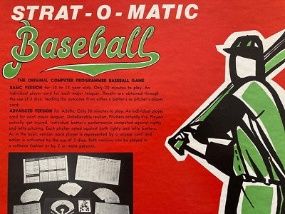 1971 Strat-O-Matic baseball card set + extras / Pristine / OOP / Two ...