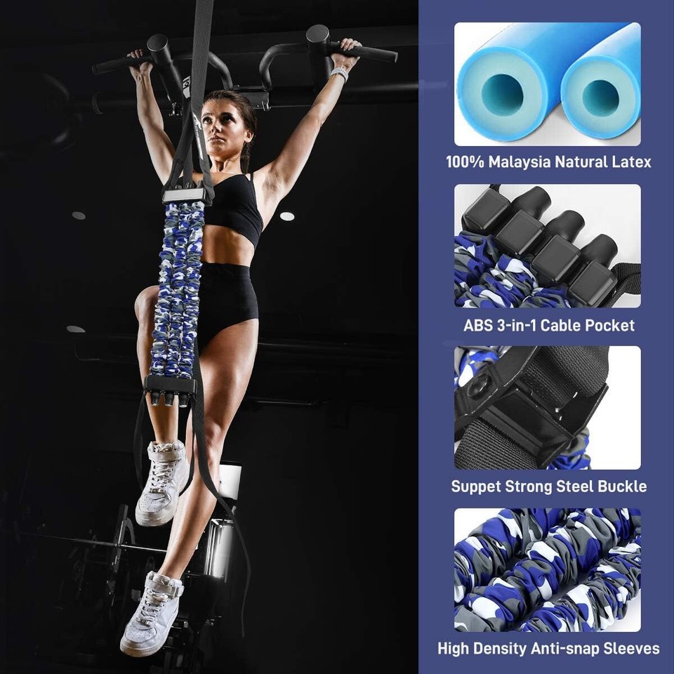 DOEPLEX New Pull Up Assist Band System Anti Snap ChinUp Assistance ...