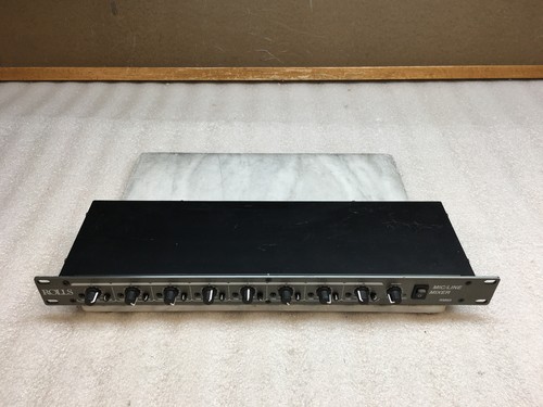 Rolls RM82 Rack Mount 8-Channel Commercial Mic-Line Mixer With Power ...