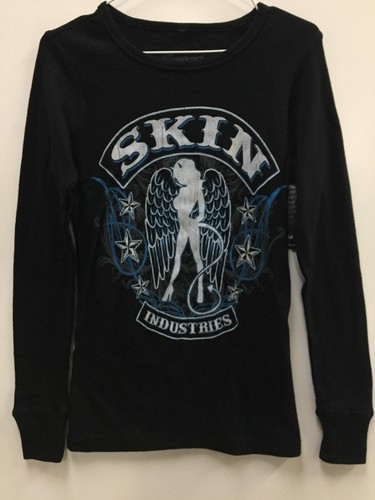 Skin Industries Women's T-shirt Thermal "Graffick Thermal" -- Black | eBay