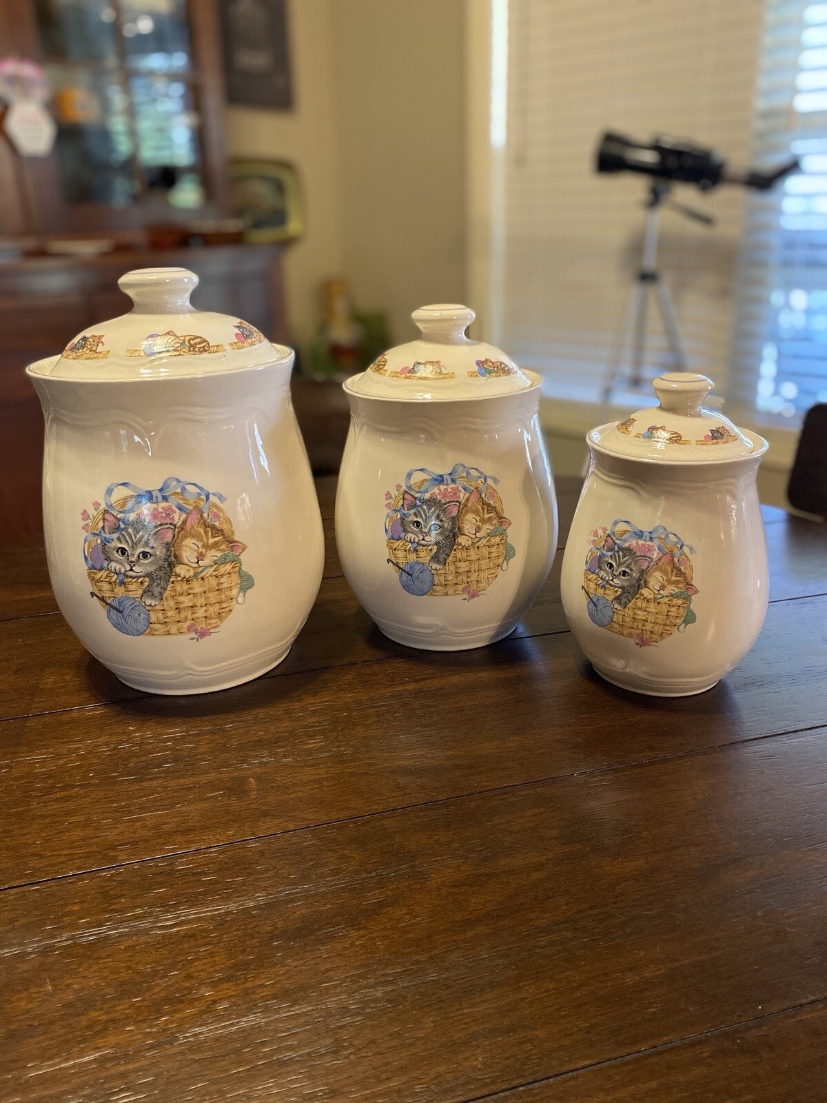 Purrfect Friends Kittens & Cat Collection Tienshan Stoneware Canisters ...