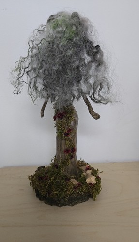 OOAK Creepy Oddity Art Doll Clay Spooky Moss & Roses Skeleton Ghoul ...