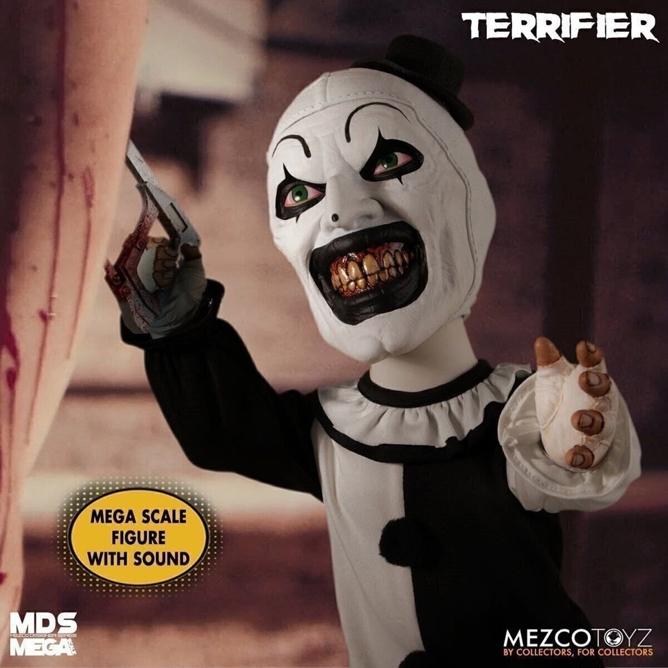 Mezco Toyz Terrifier Art the Clown with Sound MDS Mega Scale 15" Doll ...