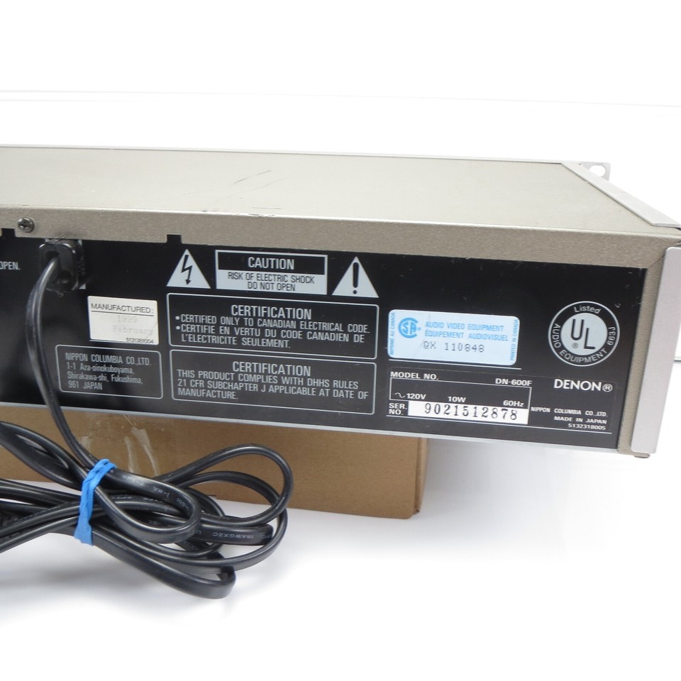 Denon DN-600F Rack Mount Single Disc CD Player - Tested - No Remote | eBay