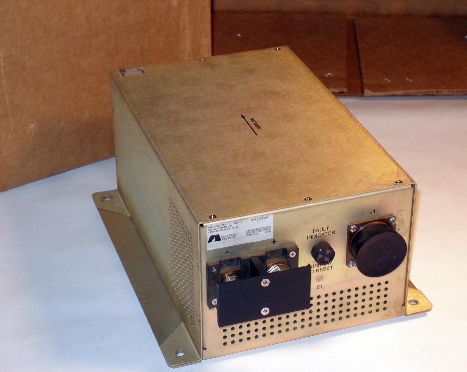 ACME Aerospace 330BC101-1 Battery Charger Monitor 29.75V 50A 400Hz ...