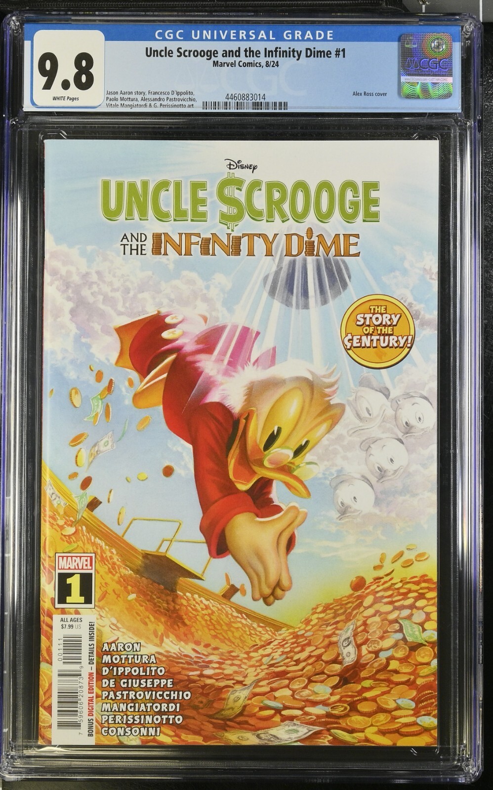 Uncle Scrooge and the Infinity Dime #1 CGC 9.8 Alex Ross Cover A Marvel ...