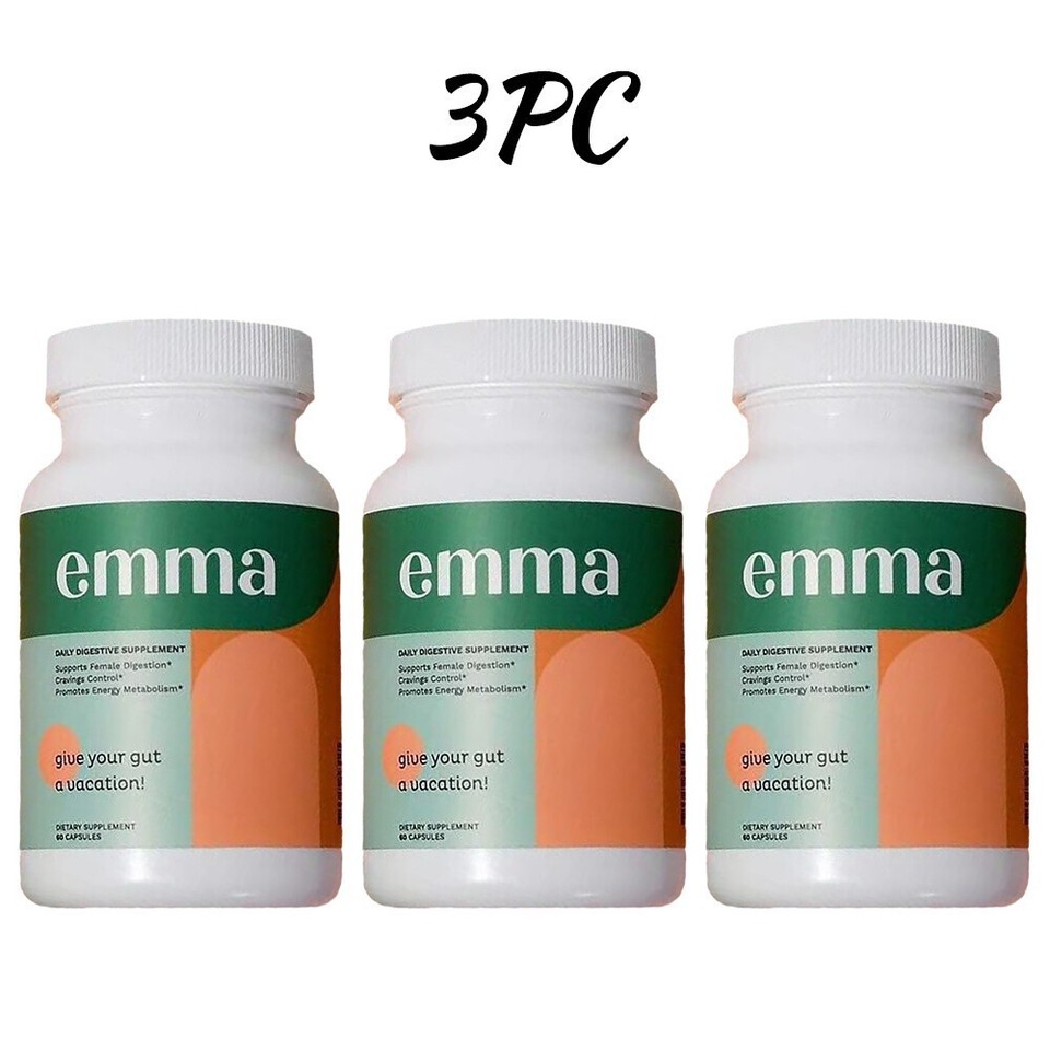 3 PACK Emma Relief Supplement KONSCIENS KETO for Gut Bloating -60 ...
