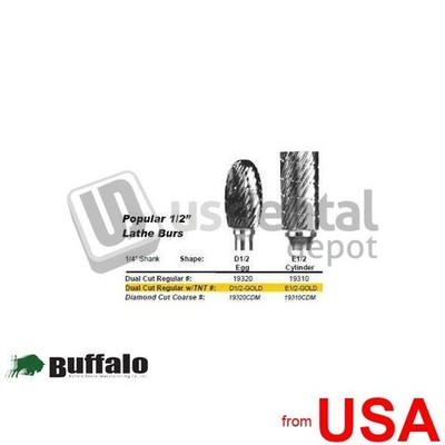 BUFFALO Abbott-Robinson D1/2 dual cut egg shape 1/2in tungsten carbide ...