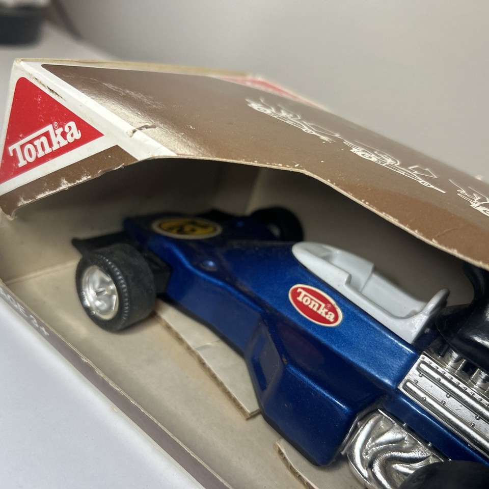 VINTAGE 1976 TONKA MIDNIGHT BLUE INDY FORMULA 1 RACE CAR PRESSED STEEL ...