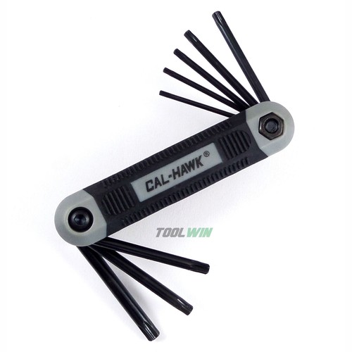 8 pc Folding Torx Star Bit Key Driver Pocket Set T9 T10 T15 T20 T25 T27 ...