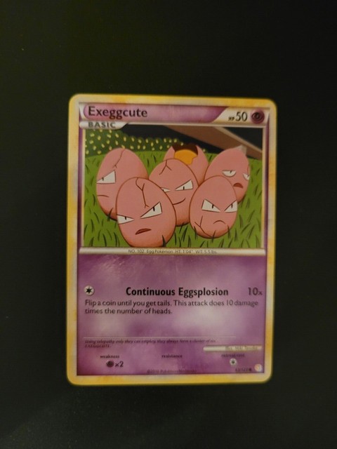 Pokémon TCG Exeggcute Heartgold Soulsilver 63/123 Regular Common for ...
