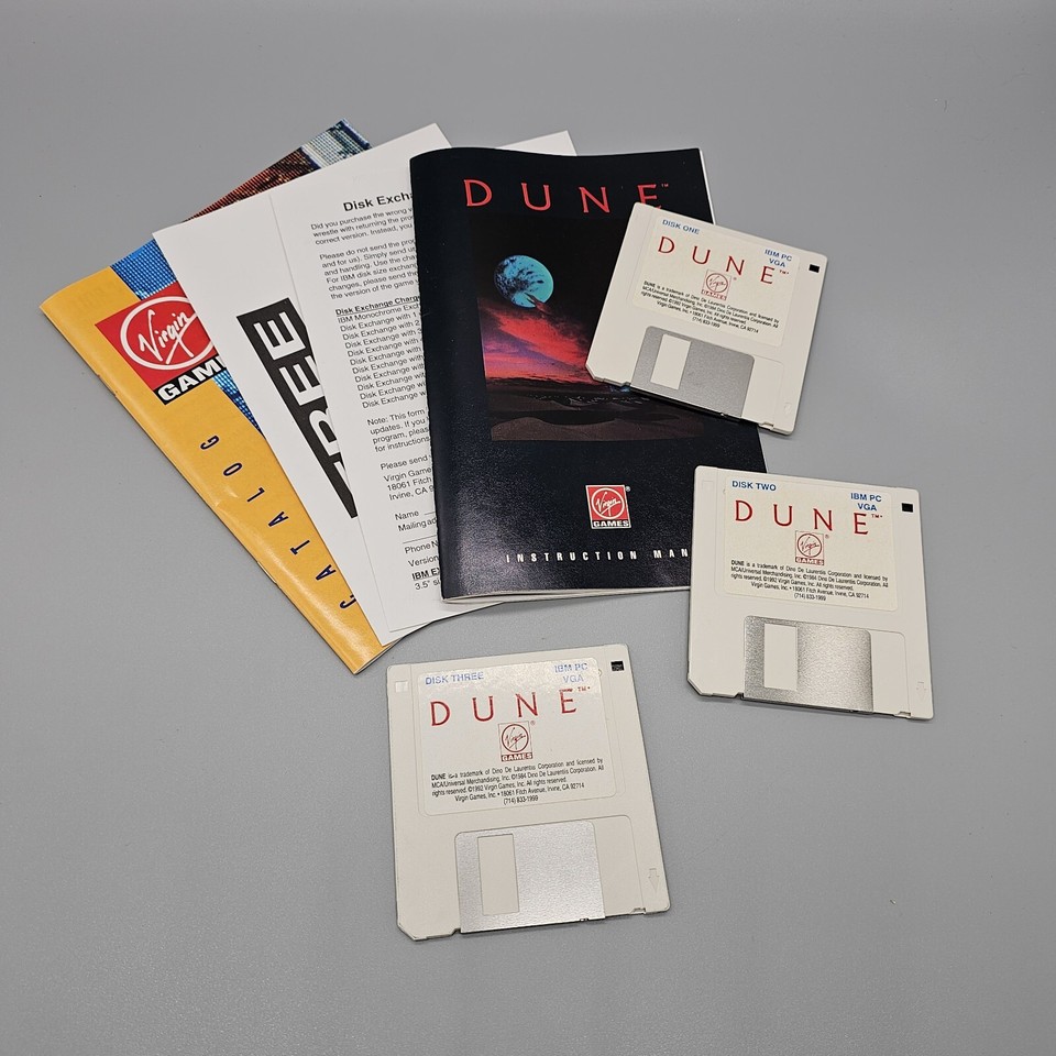 Dune Virgin Games 5.25" Disks PC Big Box Computer Game Complete | eBay