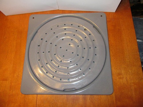 Vintage Mid Century Large Blue Enamelware Serving Tray Plate - Broiler ...