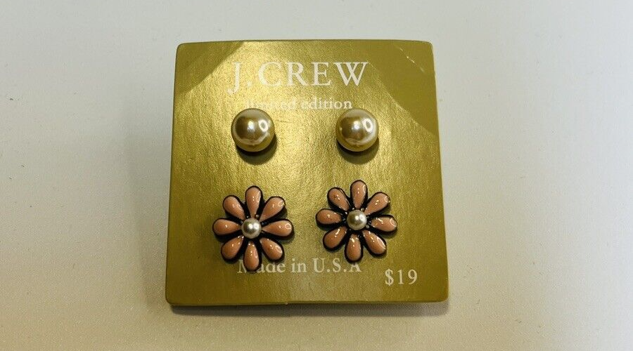 J Crew Earring Pairs Sets ( Clear , Blue, Pink, Burgundy ) | eBay