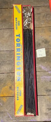 NOS 1940 TORRINGTON 80 GAUGE 12" FULL SET SPOKES BLACK OUT + CONTOURED ...