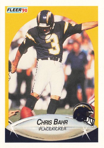 Chris Bahr 1990 Fleer #303 San Diego Chargers | eBay