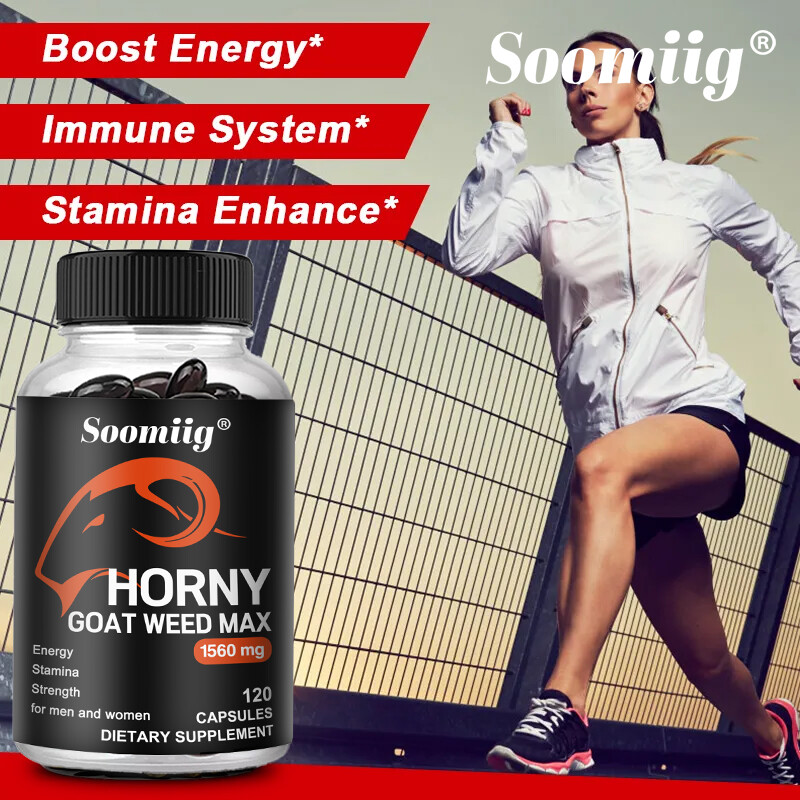 Horny Goat Weed Max Capsules - Boost Energy & Endurance,Increase Muscle ...