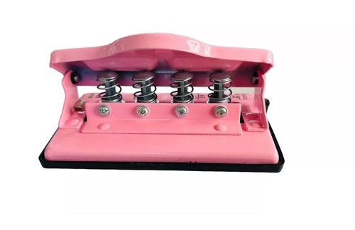 Mushroom Discbound Hole Punch, 4 Holes Paper Puncher Pink for Disc ...