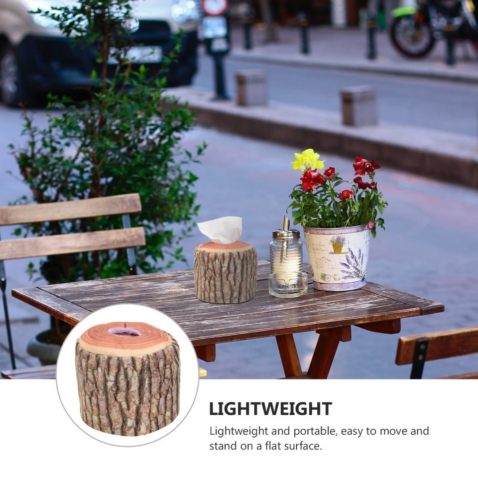 1Pc Tissue Box Facial Tissue Timber Napkin Organizer Light Brown | eBay ...