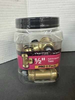 NEW Tectite 1/2” Push-To-Connect Tees Pro 6 Pack PN: FSBT126JR | eBay