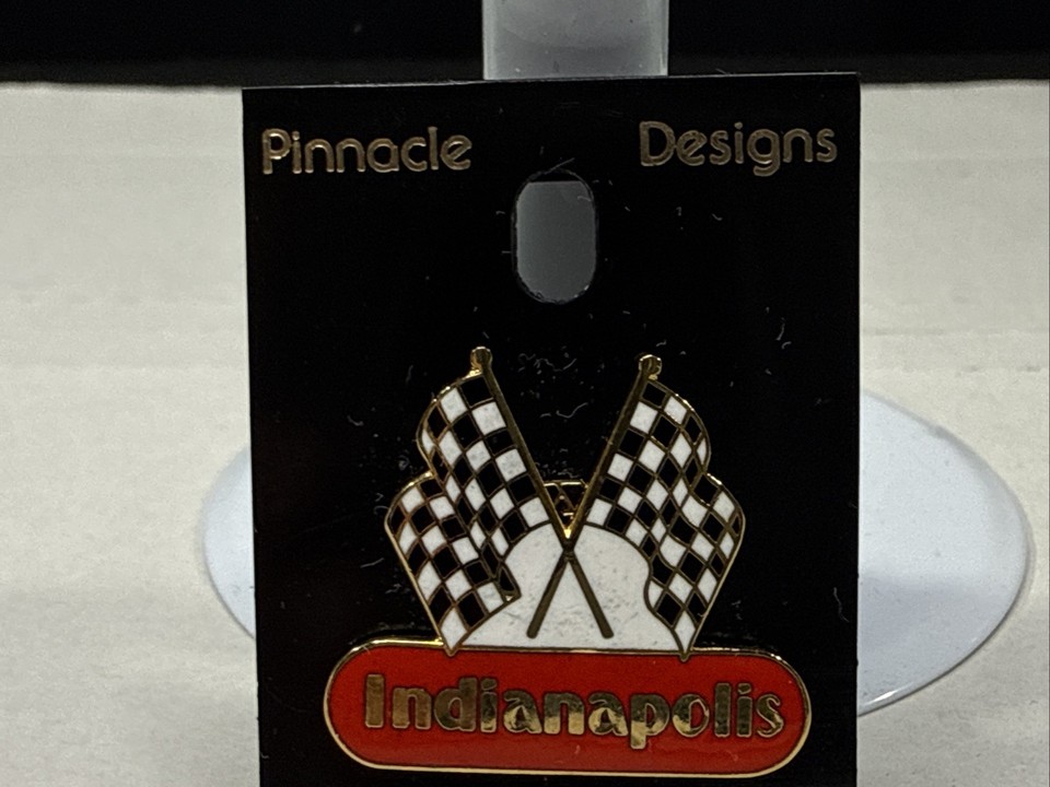 Vintage Indianapolis Indy 500 Lapel Hat Pin Checkered Flags Racing Fan ...