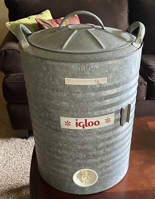 Vintage Igloo Galvanized Metal 10 Gallon Water Cooler | eBay