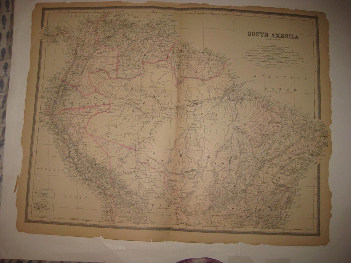 Mapa Antiguo De Papel