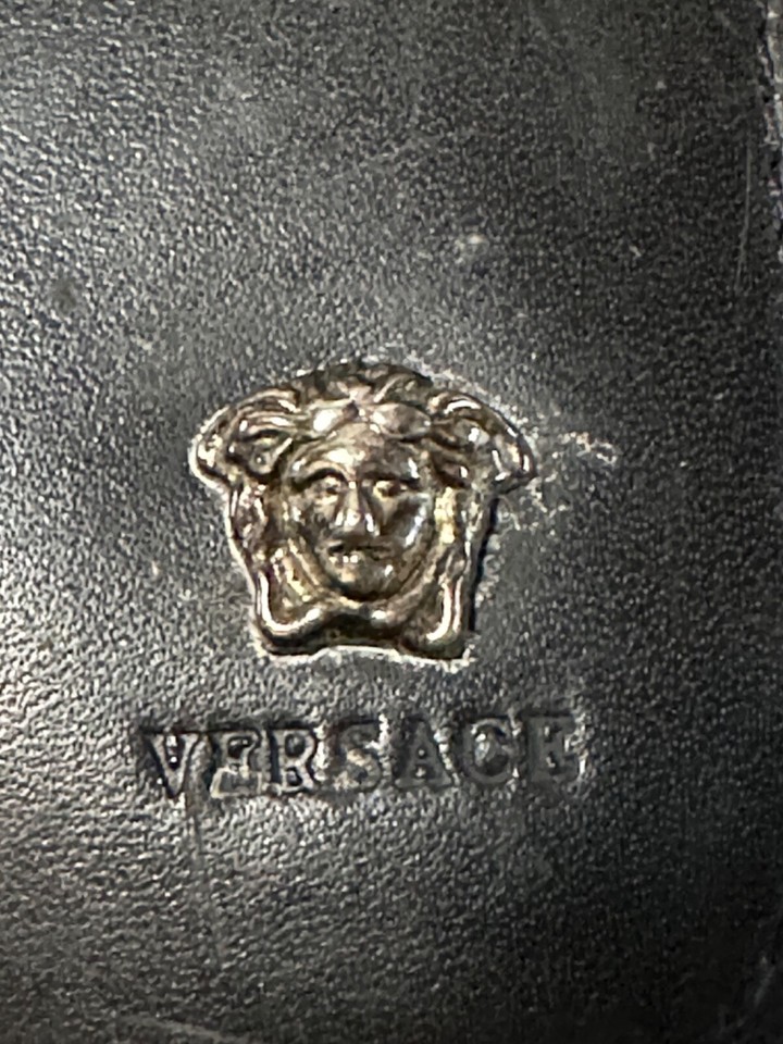 RARE VINTAGE GIANNI VERSACE MEDUSA LEATHER DAILY PLANNER ORGANIZER | eBay