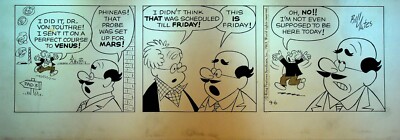 Professor Phumble Original Comic Strip Art Bill Yates September 6 1963 ...