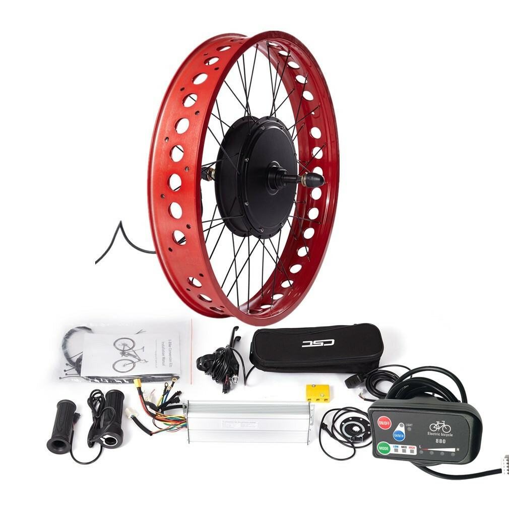 Fat E-bike Conversion Kit with LED880 Display Fit for 20"/24"/26" x4.0 ...
