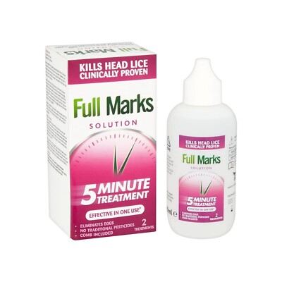 Full Marks Head Lice Treatment to Kill Head Lice With Comb 100ml | eBay