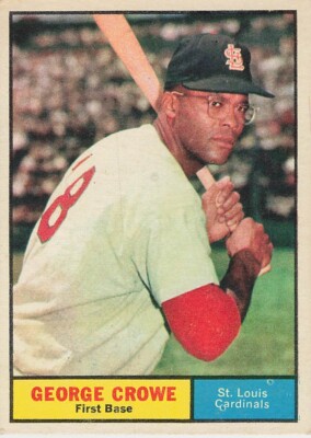 GEORGE CROWE 1961 TOPPS BASEBALL #52 | eBay