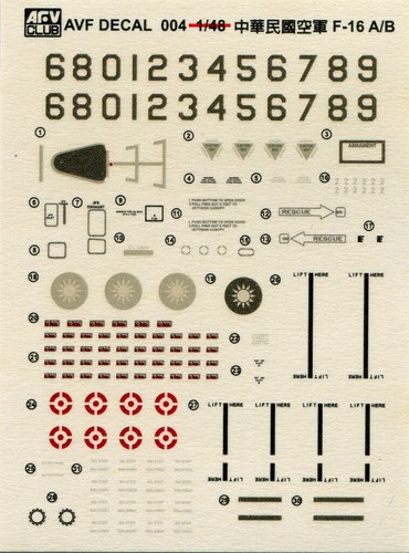 AFV Club 1/72 TW-60004 Decals of ROCAF F-16 A/B Fighting Falcon | eBay