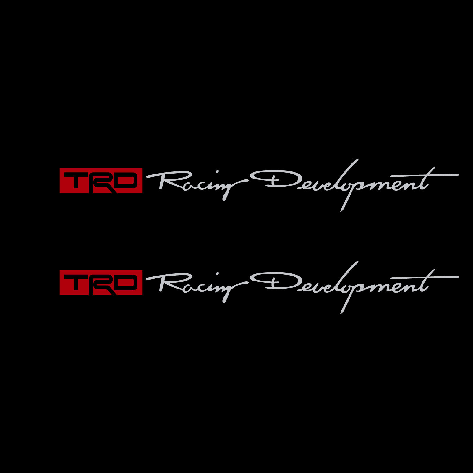 Pair TRD Racing Development Signature Script Decal Vinyl Stickers for ...