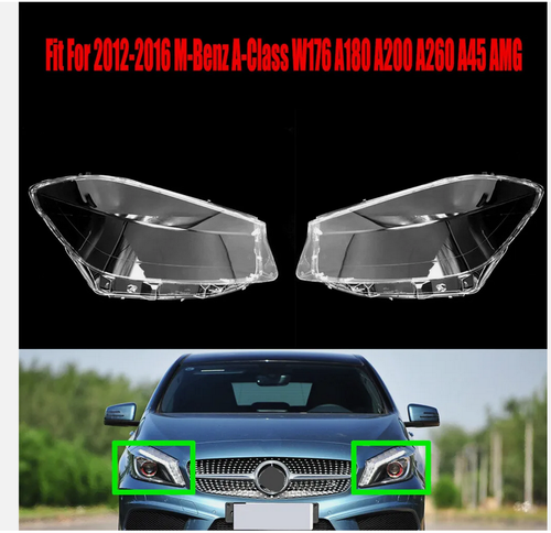 Pair Headlight Shell Lens For Mercedes Benz A-Class W176 A180 A200 A260 ...