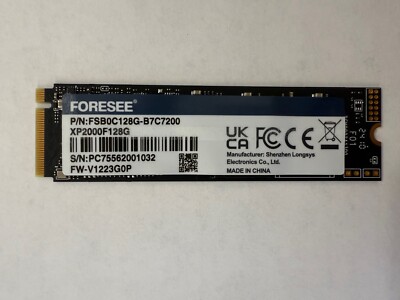 FORESEE 128GB SSD XP2000 M.2 2280 NVMe PCIe Gen4x4 XP2000F128G | eBay