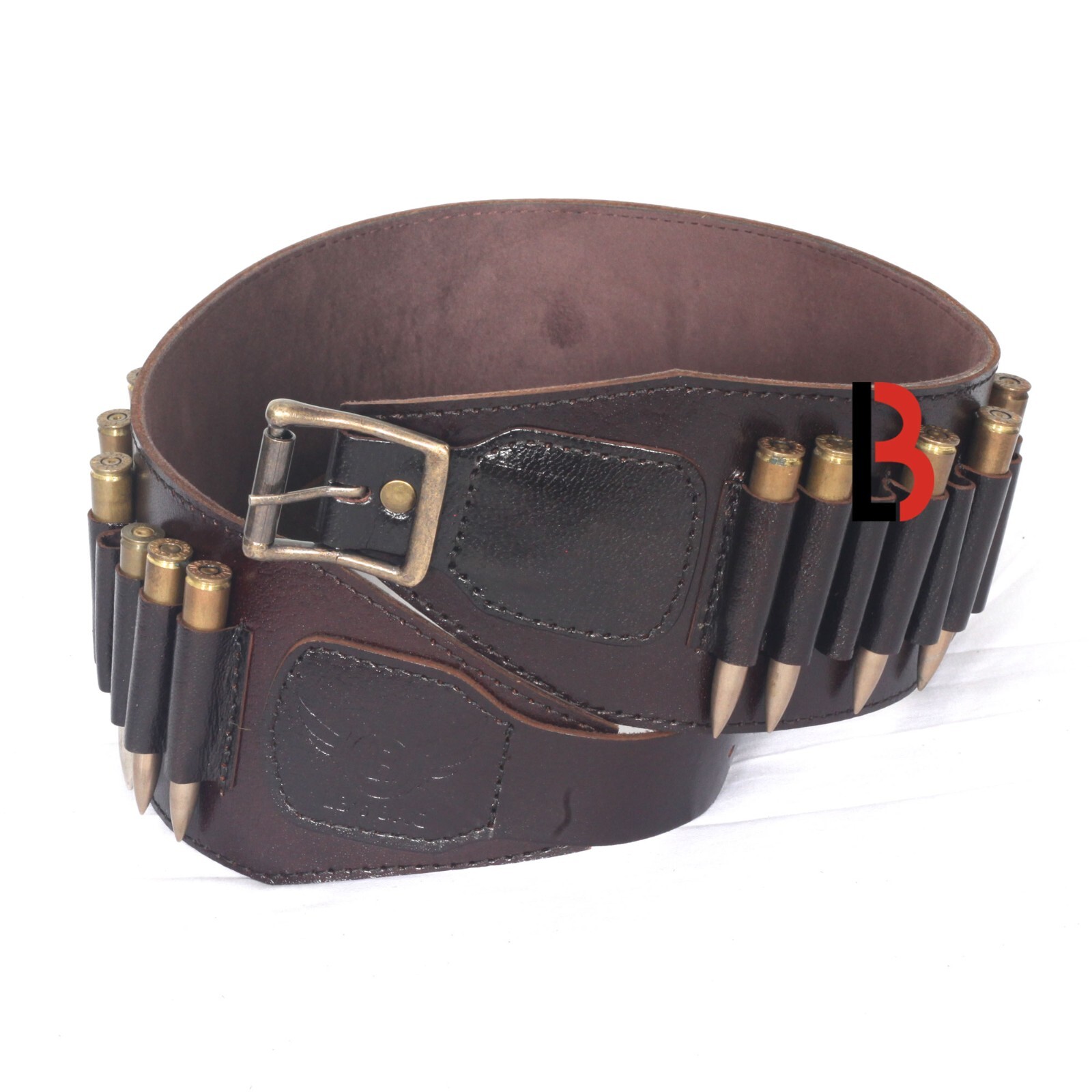 Cowhide Leather Rifle Cartridge Belt Bandolier for Rifle Shells ...