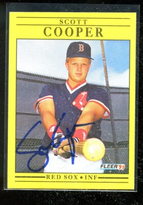 1991 FLEER AUTOGRAPH/SIGNED #9 SCOTT COOPER REDSOX NRMINT E021795 | eBay