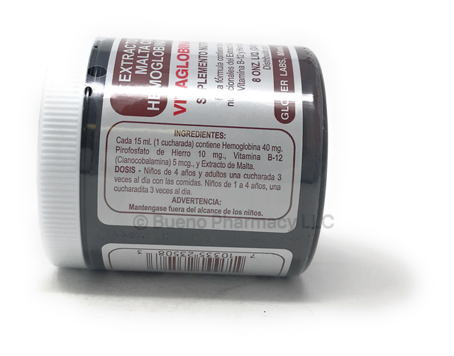 Extracto De Malta Con Hemoglobina Y Vitaglobina Vitamin B12 - 8 Oz for ...