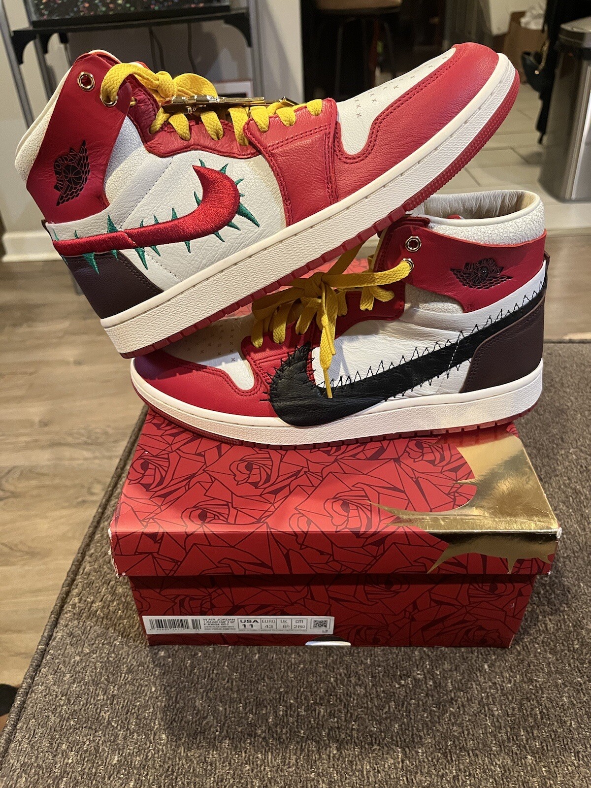 Teyana Taylor Nike WMNS Air Jordan 1 Zoom CMFT 2 Gym Red FJ0604-601 Size 11 | eBay