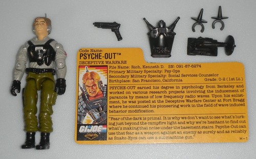 1988 Vintage G.I. GI Joe Lot 3.75 ARAH Night Force Psyche Out v2 *100% ...