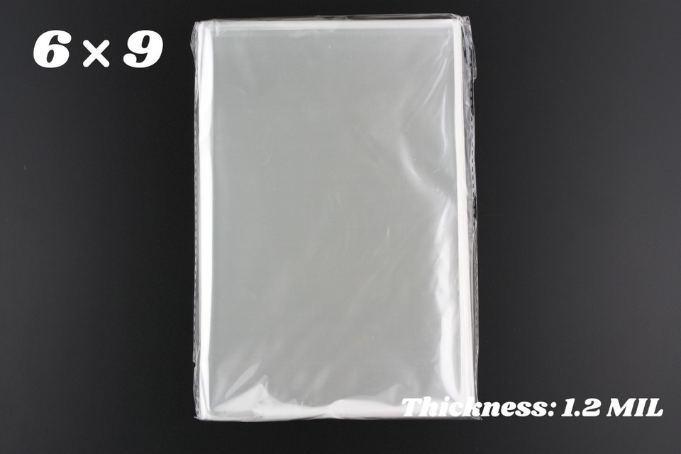 6x9 Clear Lay Flat Open TOP Plastic Poly Bags Packing Cello Cellophane ...