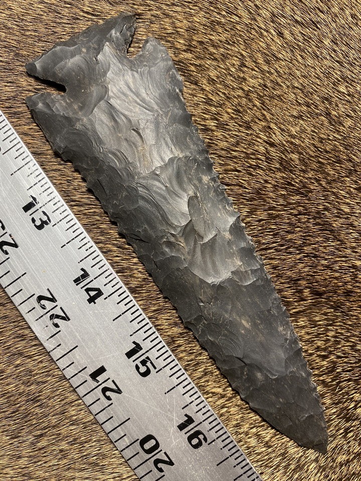 Black Buffalo River Chert Flint Knapped Point Arrowhead | eBay