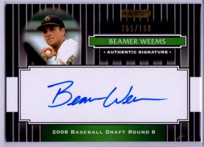 2008 Razor Signature Series Black #200 Beamer Weems AU - 65/199 | eBay