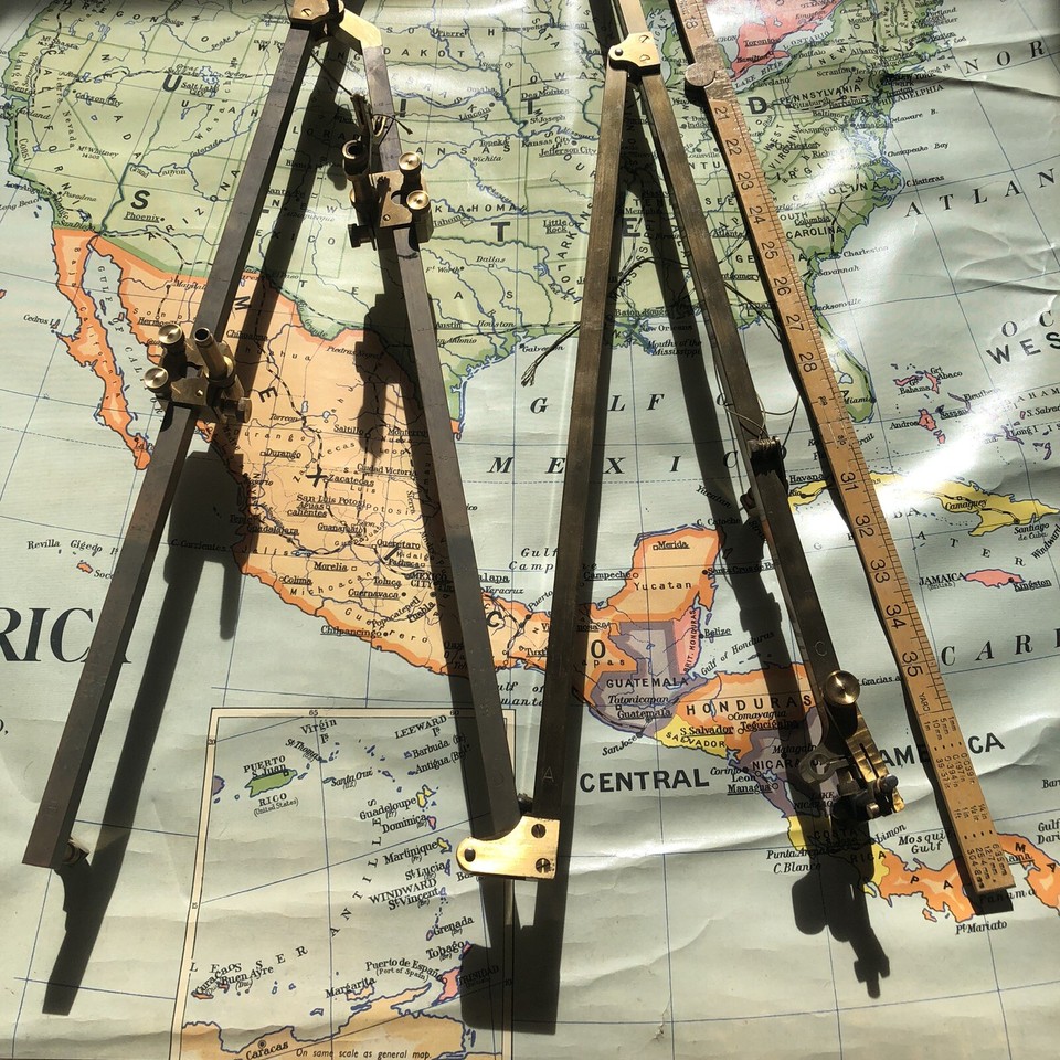 Pantograph Hall Harding Brass Vintage Drawing Instrument Rare England ...