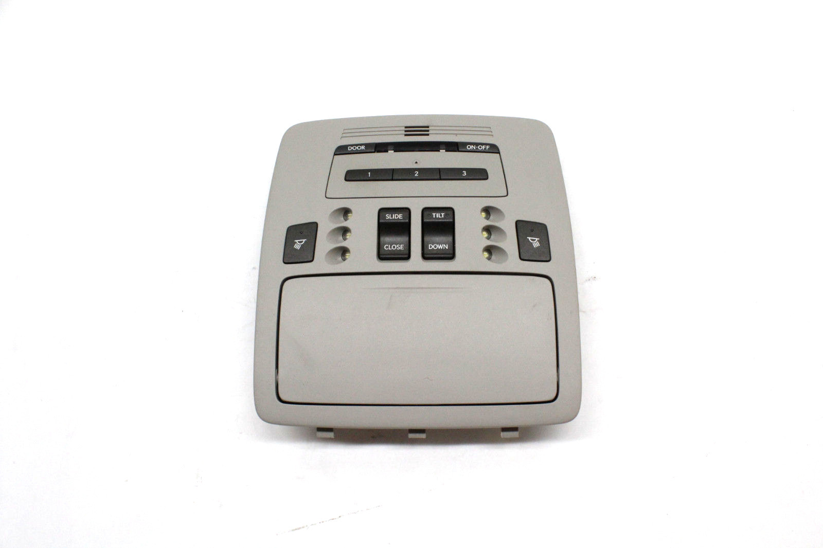2009 LEXUS ES350 UPPER CONSOLE OVERHEAD DOME LIGHT SWITCHES GRAY OEM 07 ...