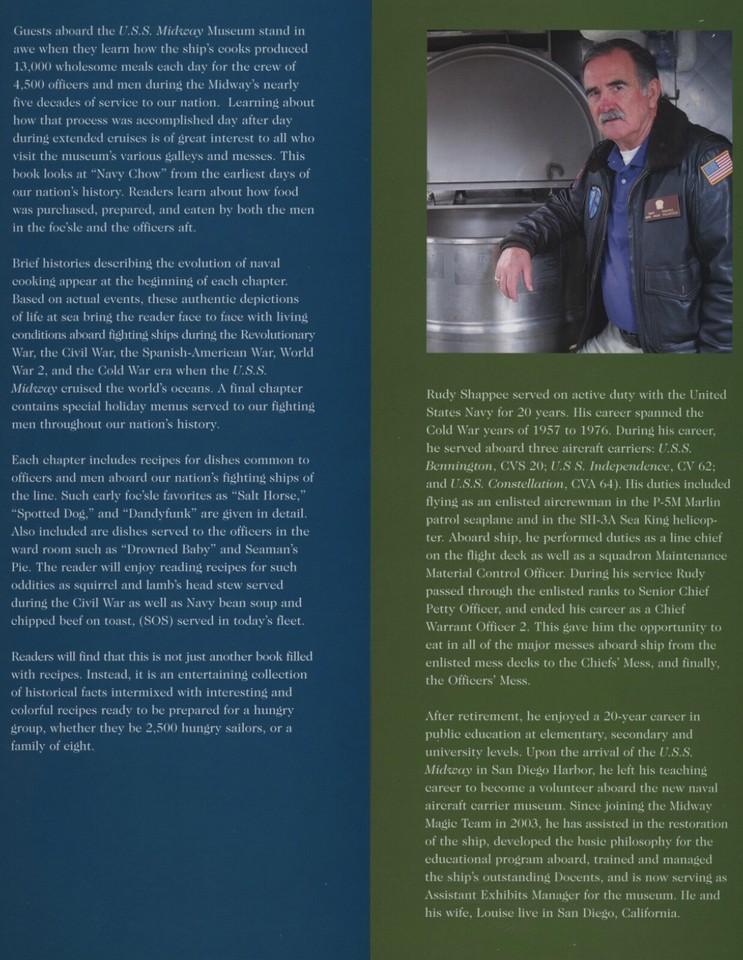 NAVY Historical Cookbook Military Food History BEEF STEW Quantity ...