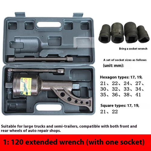 Car Tyre Booster Wrench Hand Crank Labour Saving Spanner Tyre Removal ...