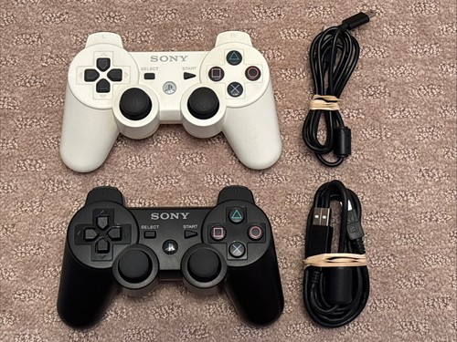 Sony OEM PlayStation 3 (PS3) DualShock 3 Sixaxis Black & White Controllers | eBay